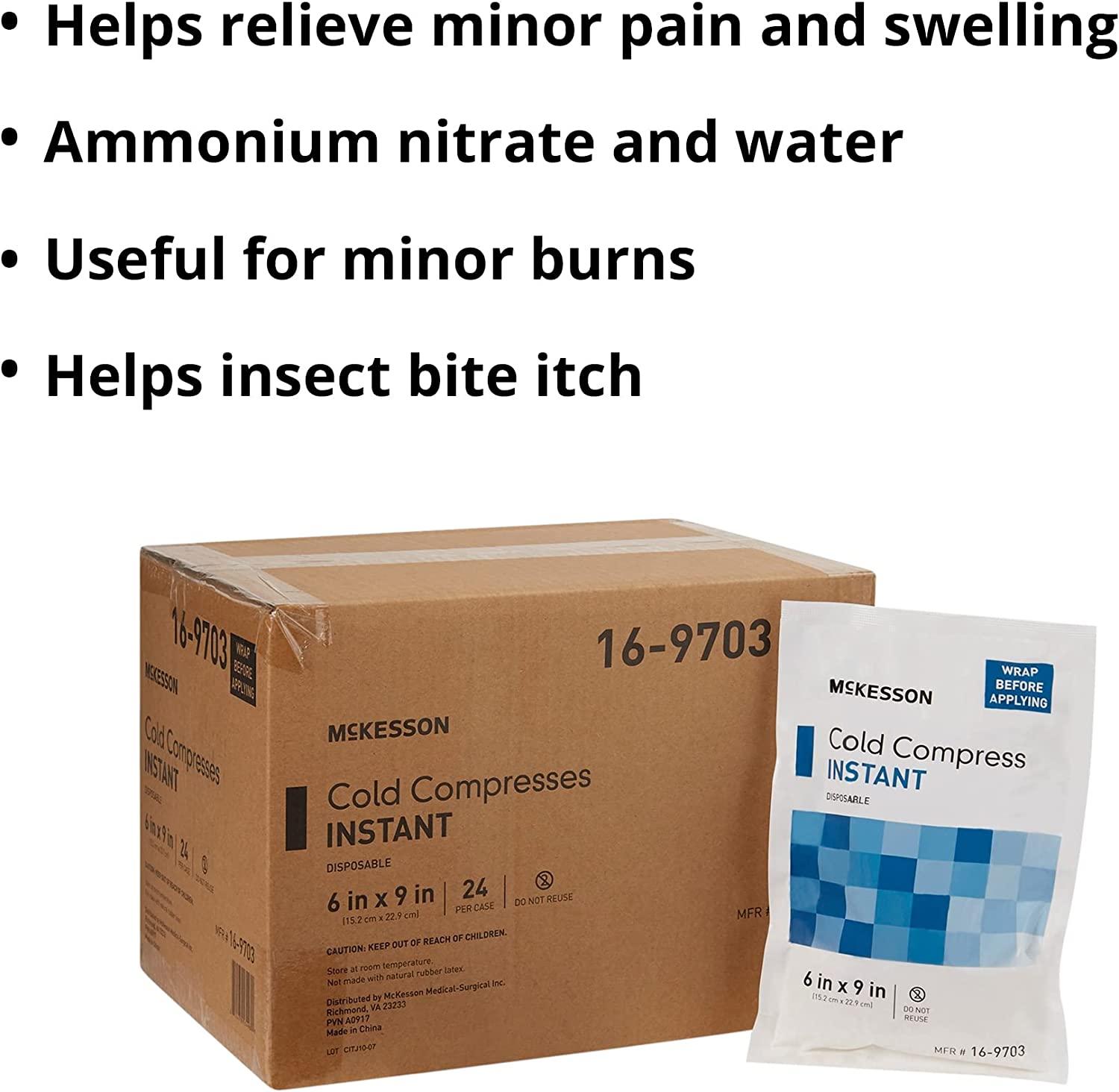 McKesson Disposable Cold Compress Instant Cold Pack 6x9 - 1 Count, 24 ...
