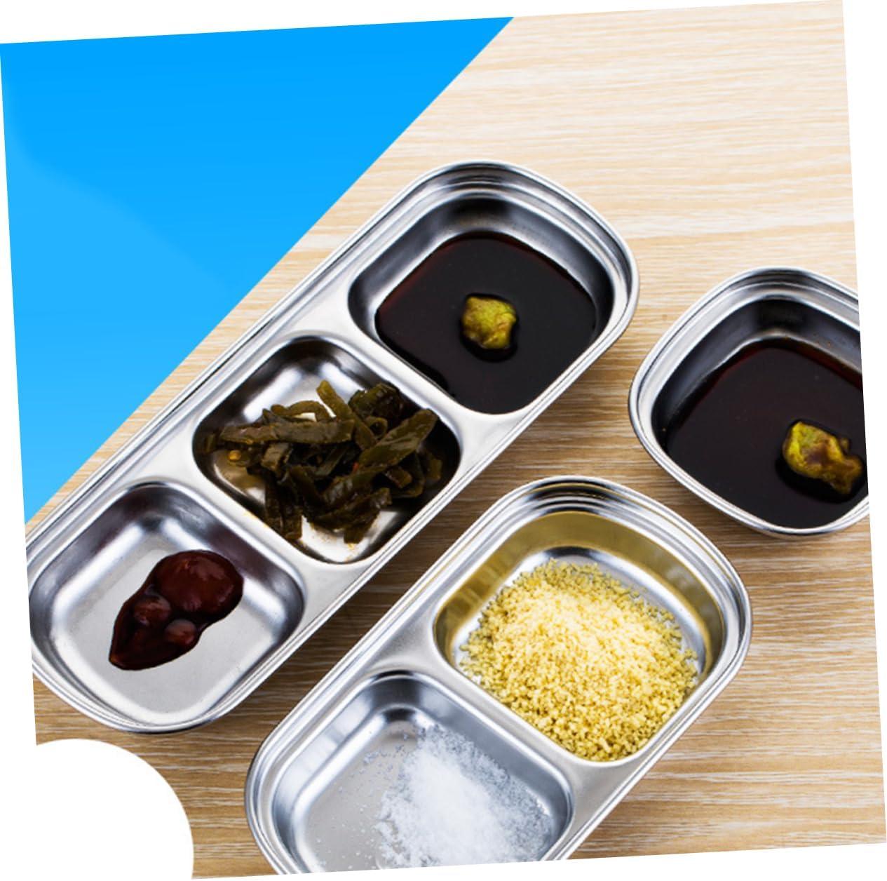 Zerodeko 9 Pcs Condiment Plate Sub-Grid Dish Wasabi Dish Soy Sauce ...