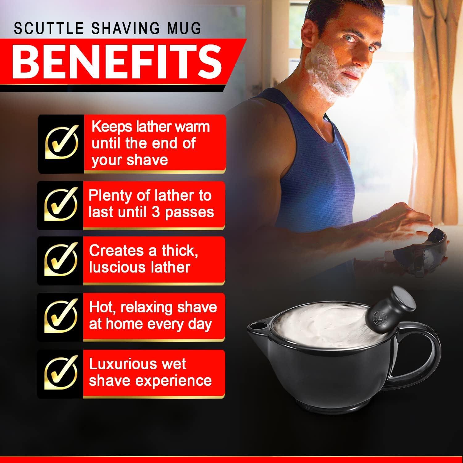 Savanna Porcelain Shaving Scuttle Mug - Handmade Hot Lather Shave Bowl ...