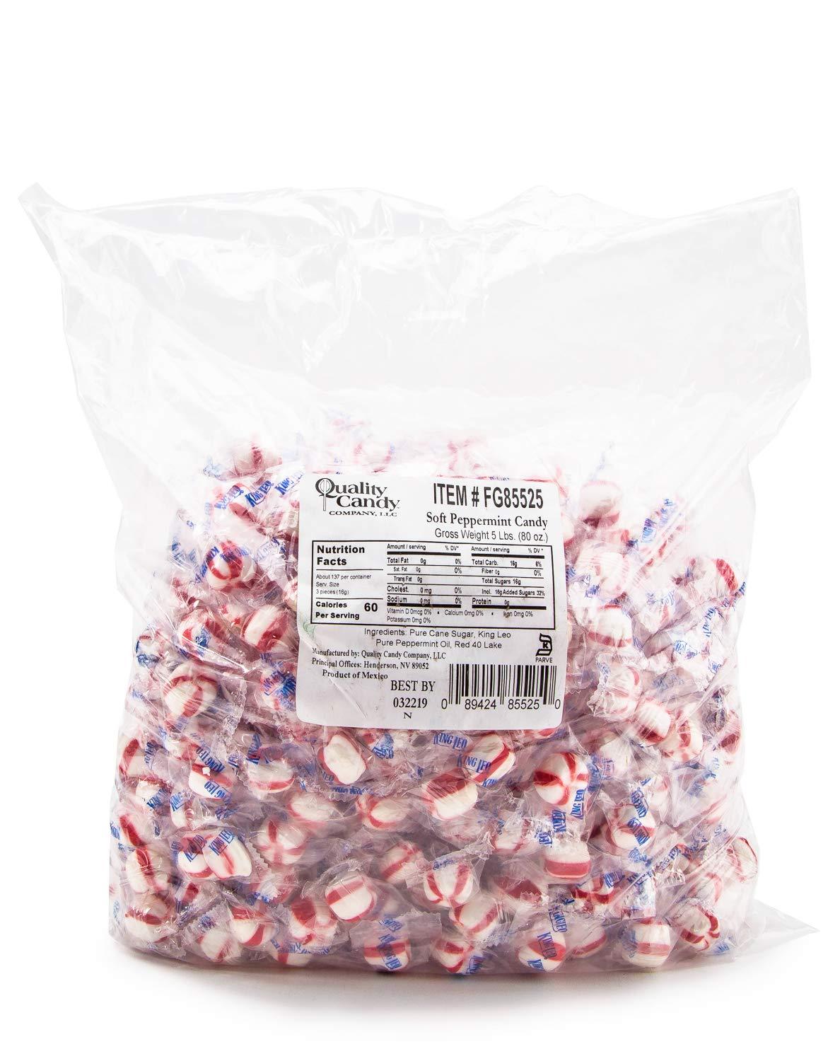 King Leo Soft Peppermint Candy 5lb - Refreshing Peppermint Treat in ...