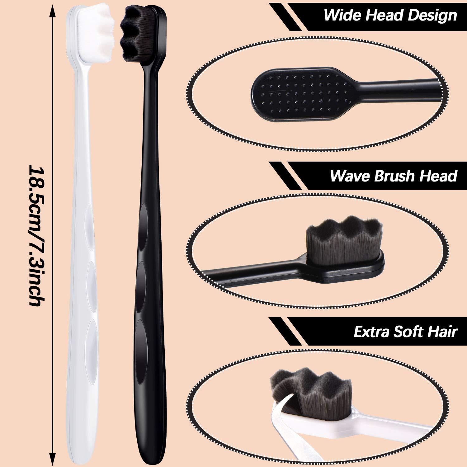 Extra Soft Micro-Nano Toothbrush - 8 Piece Set for Gentle Oral Care ...