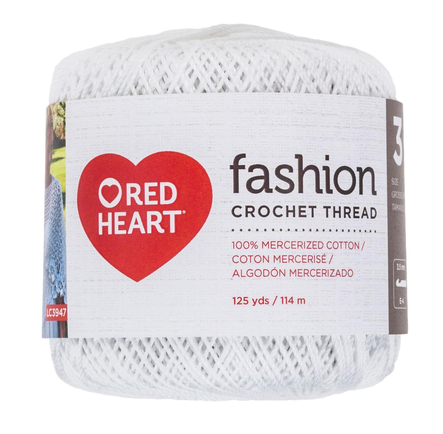 Red Heart Crochet Thread in White - Premium Quality Thread for ...