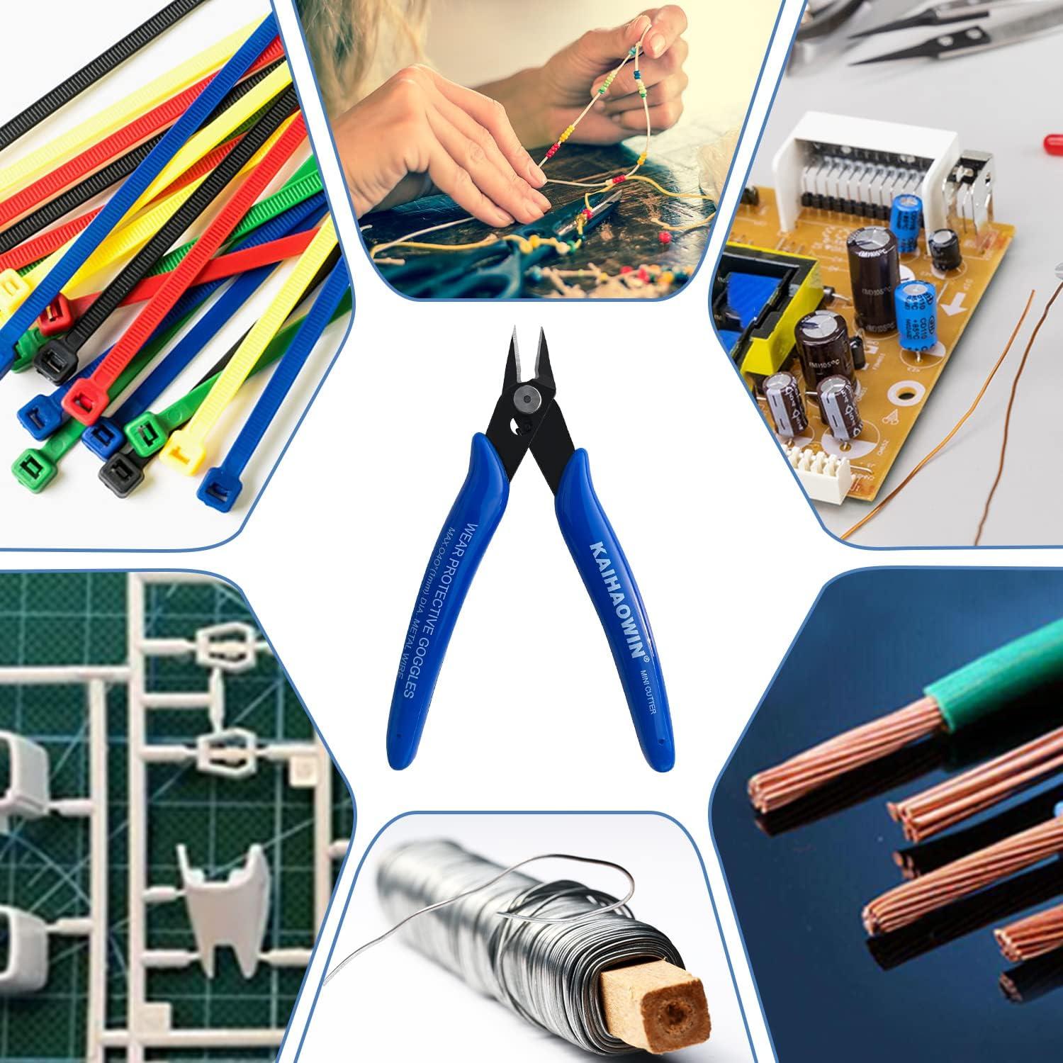 Small Wire Cutters 10 Pack KAIHAOWIN 170 Wire Flush Cutters Wire ...