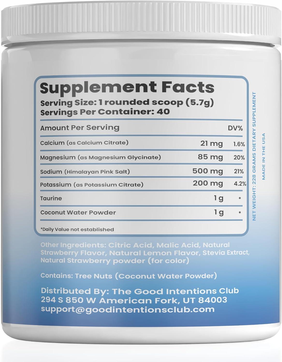 Hydrate Zero Sugar Electrolyte Powder - 40 Servings | Strawberry ...