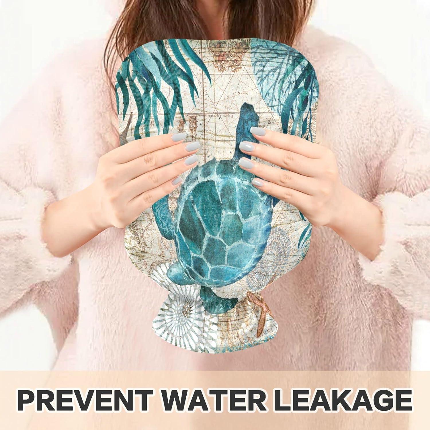 Sea Turtle Hot Water Bottle with Cover | 1L Heating Bag for Pain Relief ...