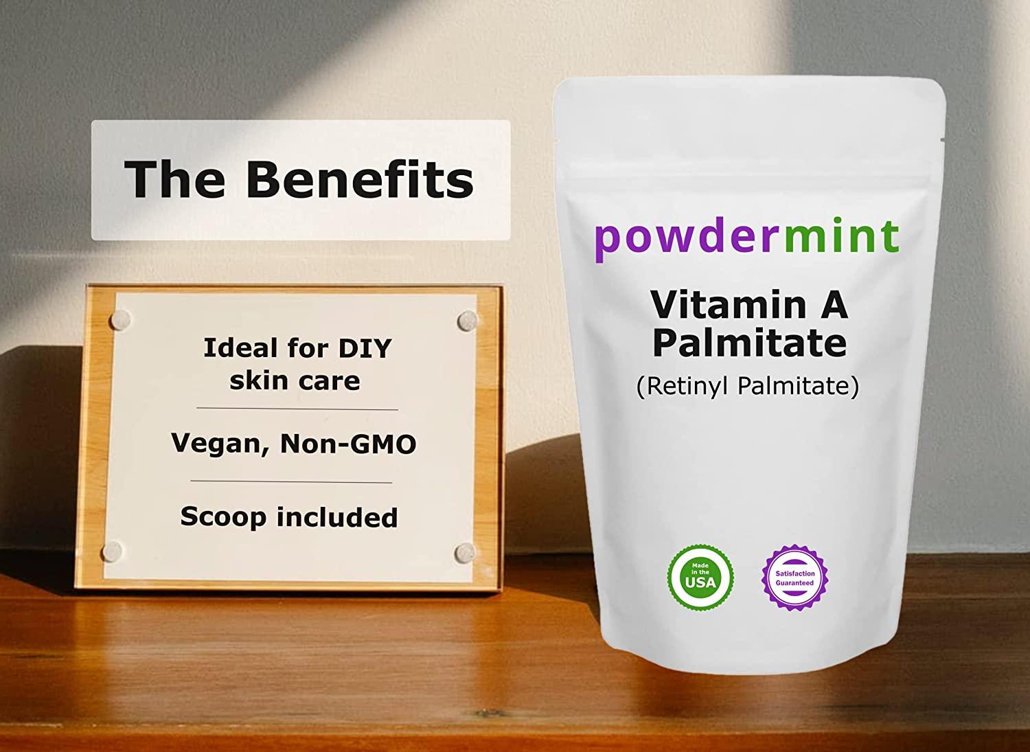 Vitamin A Powder (Palmitate Retinyl Palmitate) 15000 IU - Mint Flavored ...