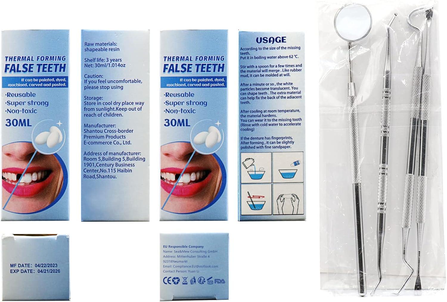 Allony Temporary Dentures & Tooth Repair Kit | Durable Dental Care for ...
