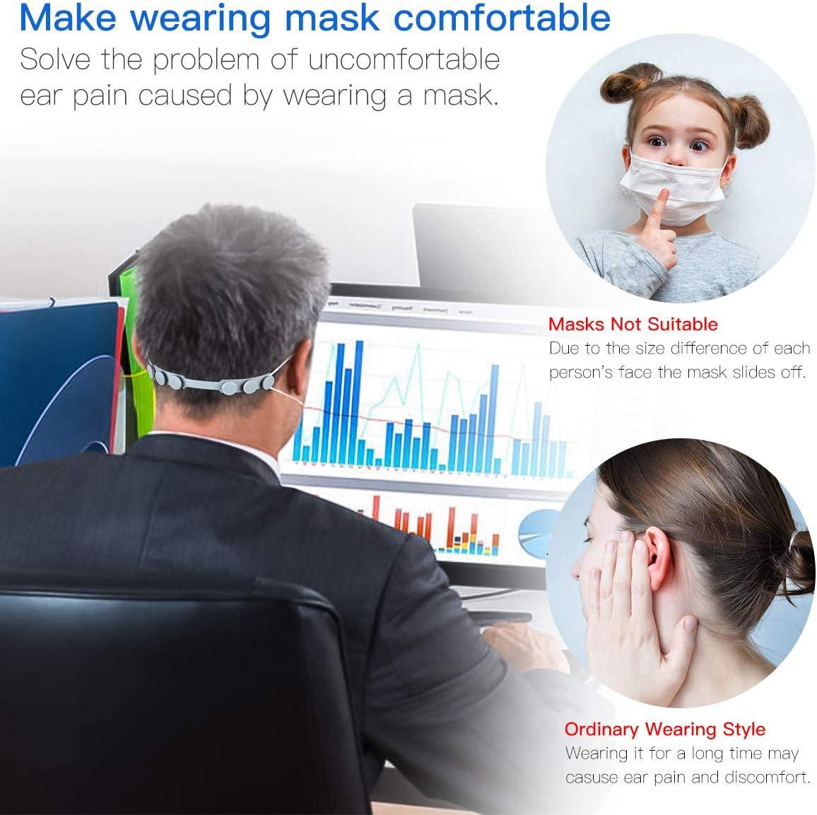 Mask Extender Strap - Adjustable Ear Savers Holder Clip for Masks ...