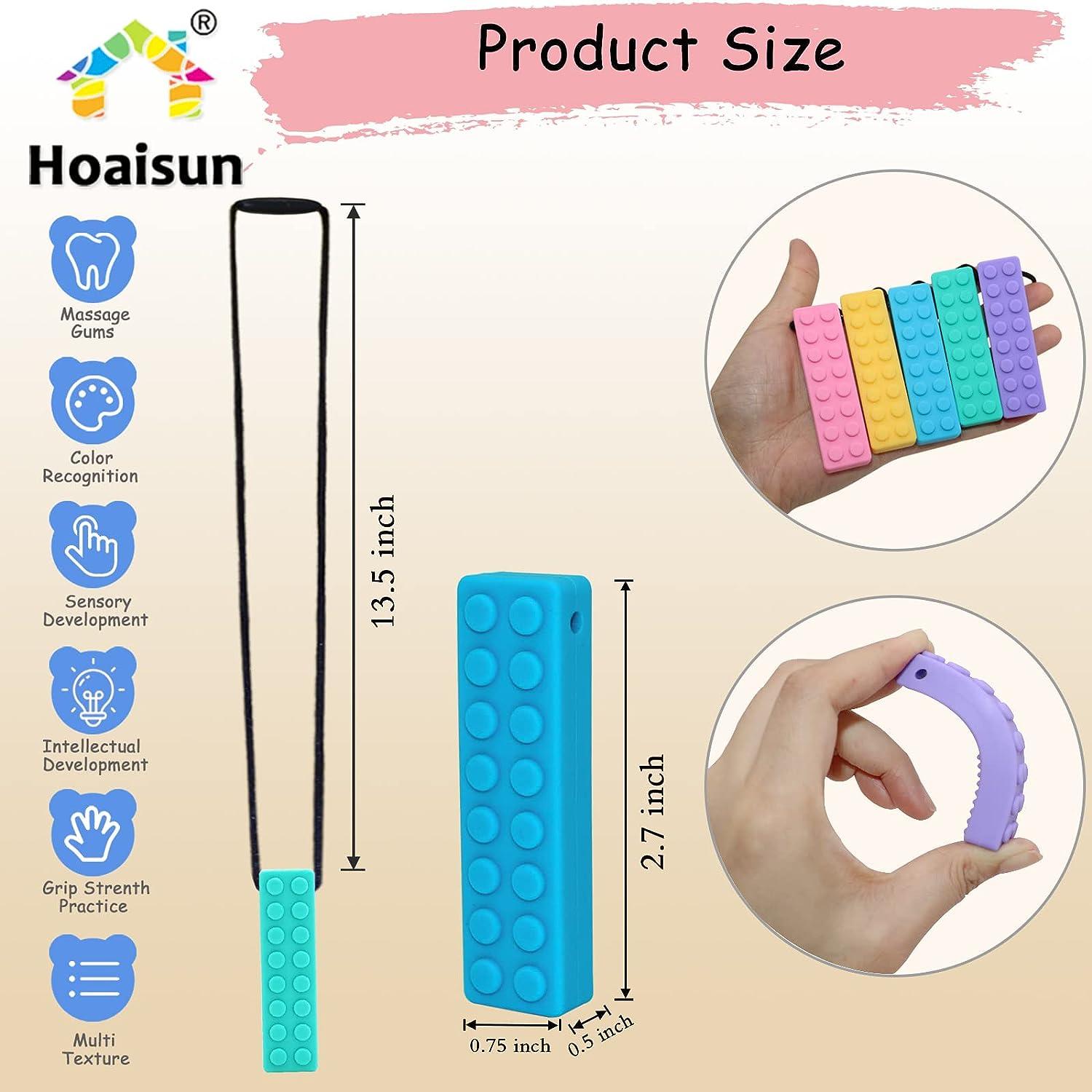 Sensory Chew Necklace Bundle for Kids and Adults - 5 Pack Silicone ...