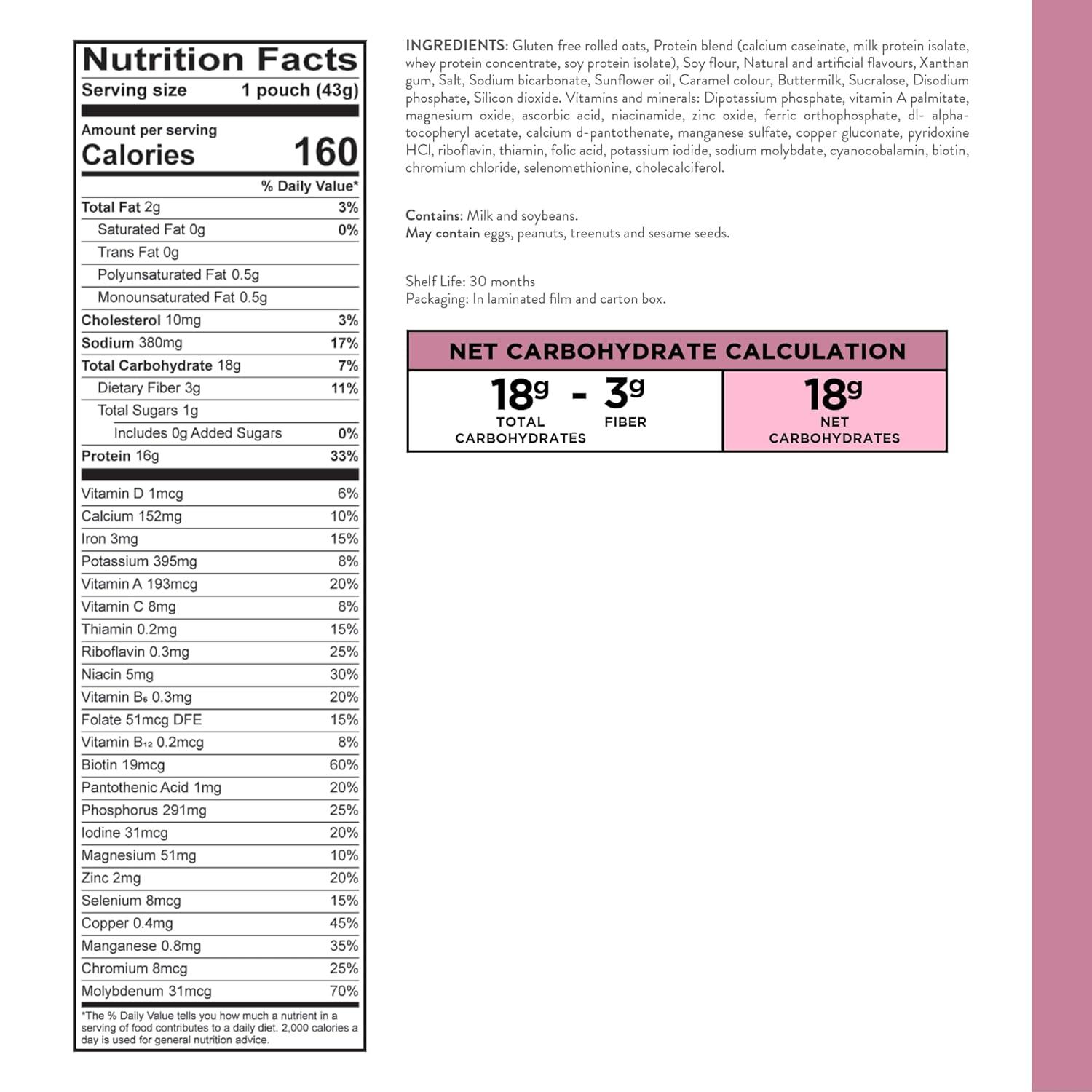 ProtiLife High Protein Oatmeal | 16g Protein 4g Fiber | Gluten Free ...
