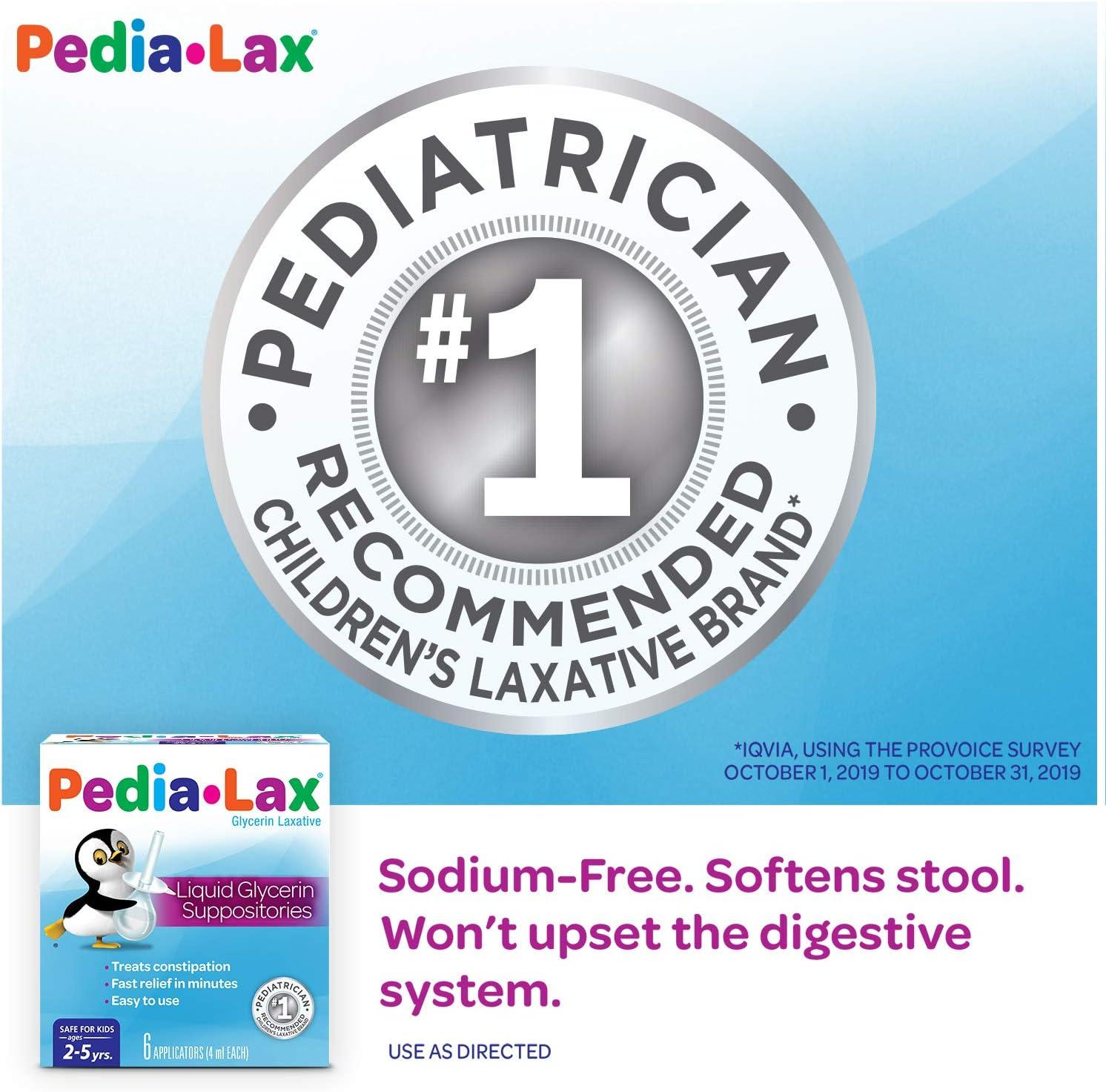 Pedia-Lax Liquid Glycerin Suppositories for Kids Ages 2-5 | 6 CT, 3 ...