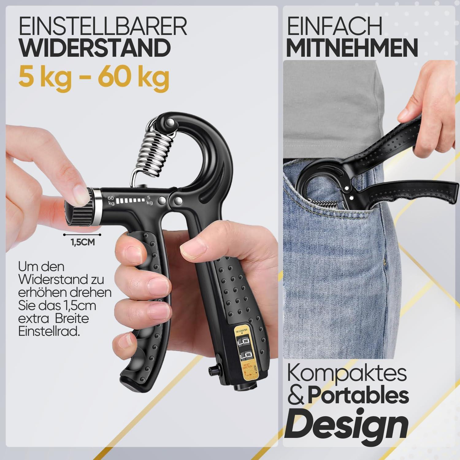Strabozz Hand Trainer Set - Finger Grip Trainer 5-60kg | Occupational ...