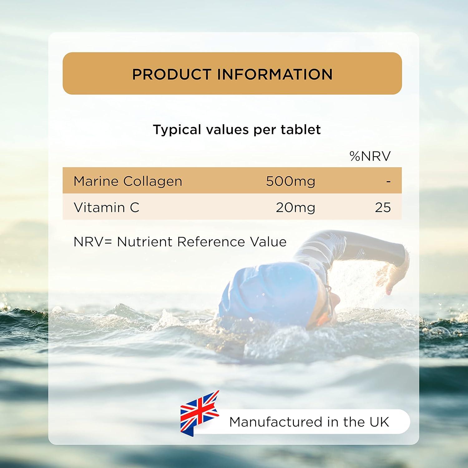 Healthspan Marine Collagen 500mg (120 Tablets) - Type I Marine Collagen ...