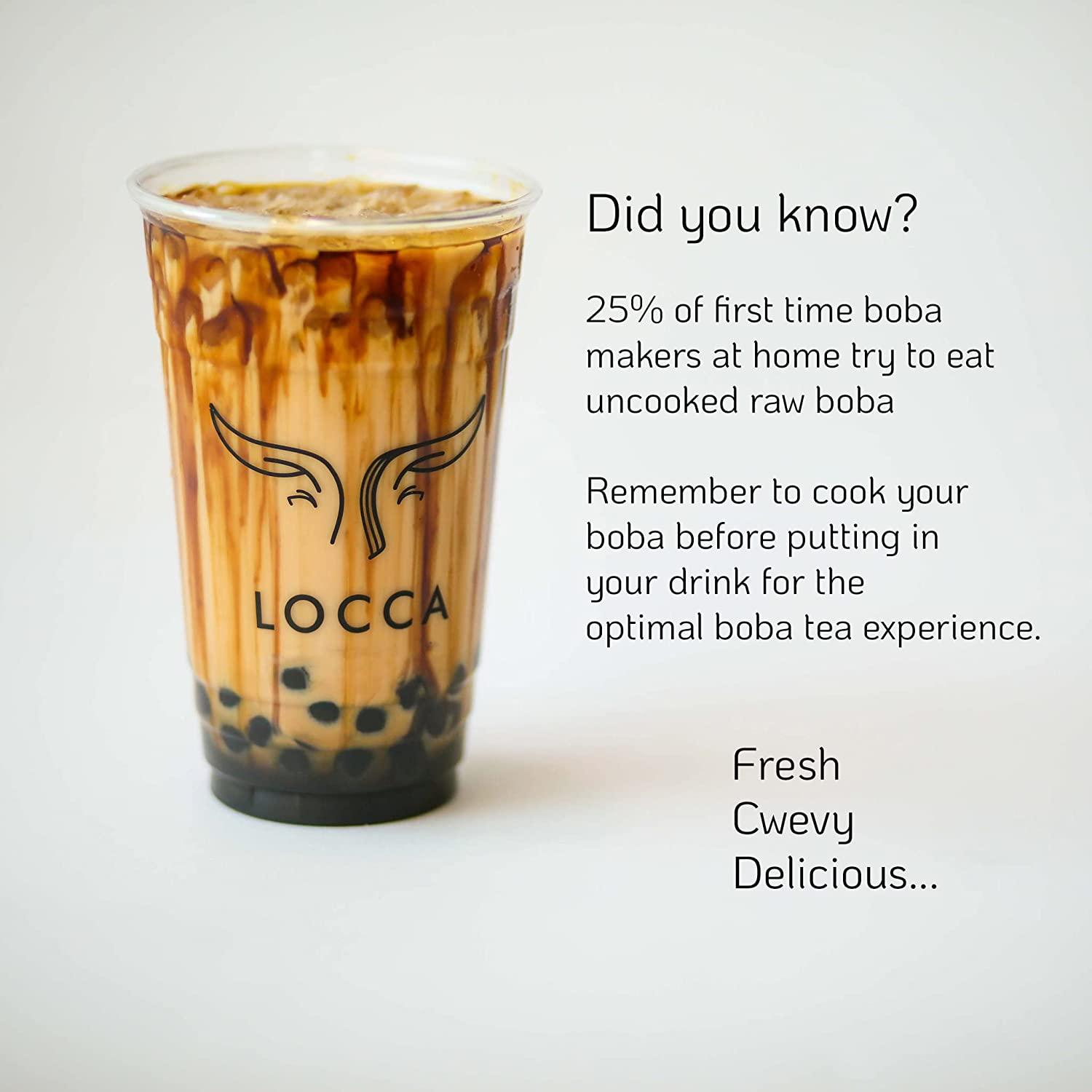 Premium Boba Pearls Tapioca Balls for Bubble Tea by Locca - 4 Bags ...