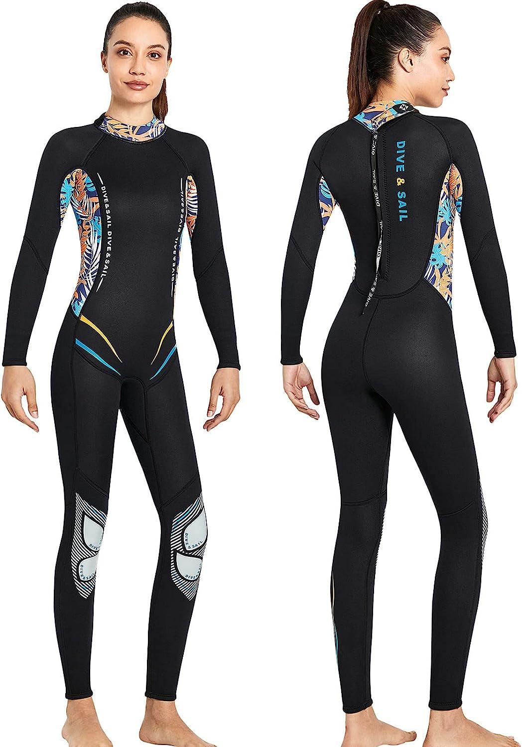 PROTAURI 3MM Wetsuit Women's Full Body Diving Suit | Back Zip, Long ...