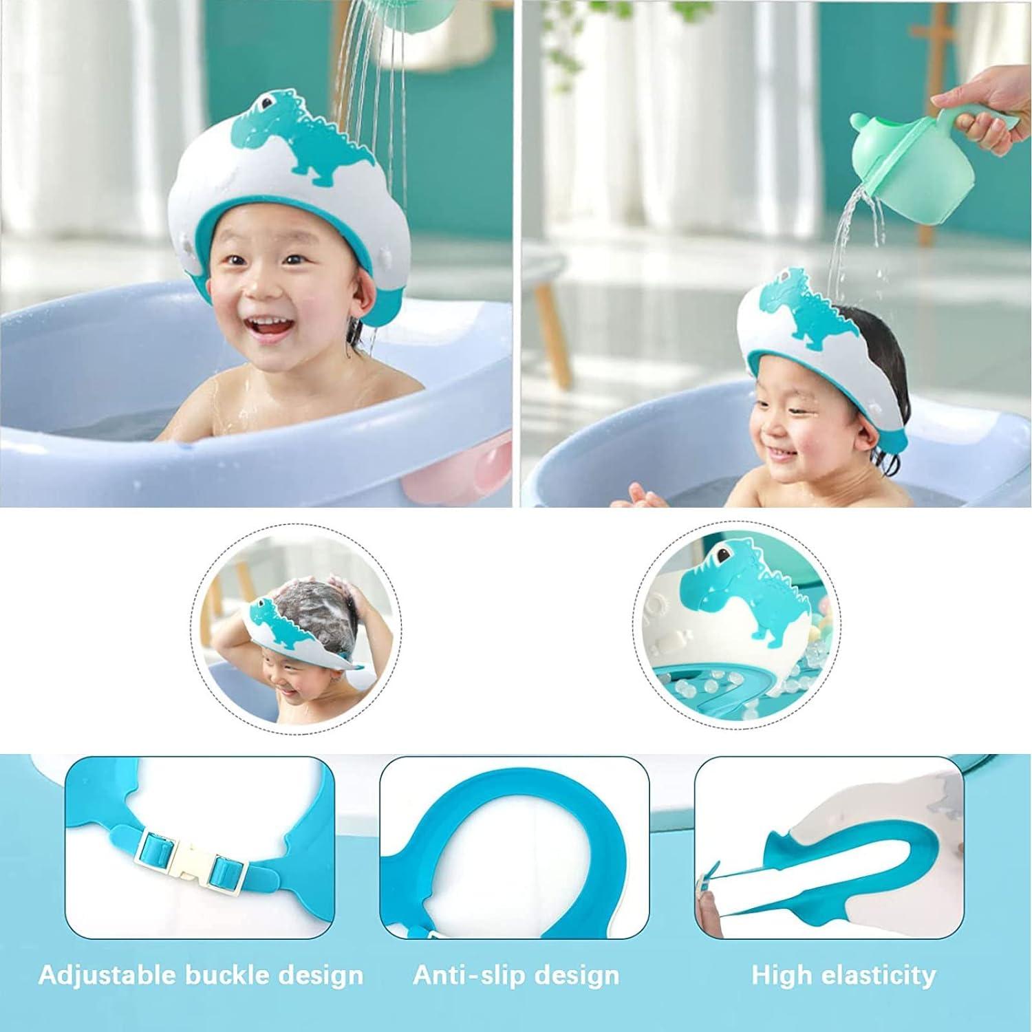 Adjustable Baby Shower Cap for Hair Washing - Shampoo Shield with Visor ...
