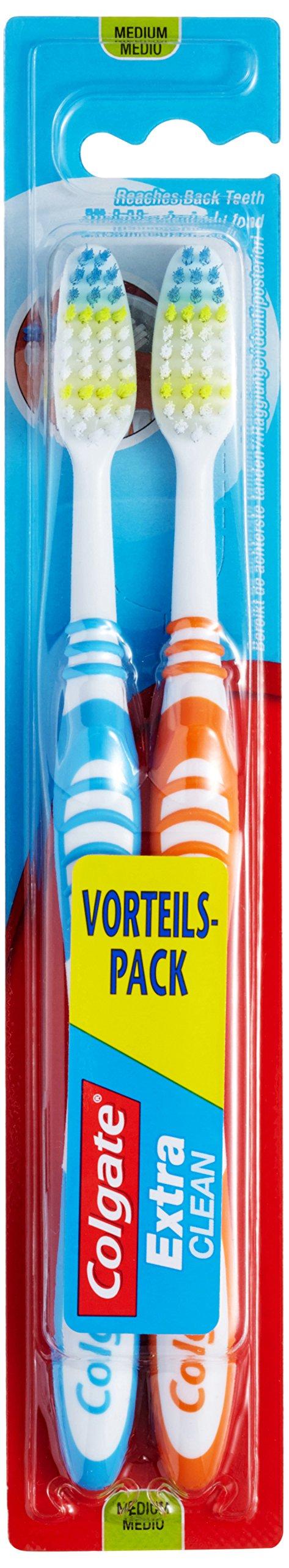 Colgate Extra Clean Medium Toothbrush - 2 Pack | Effective Oral Care ...