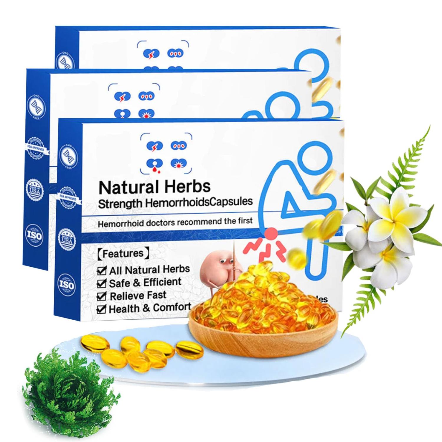 Adek Heca Natural Herbal Hemorrhoid Treatment Capsules & Suppository