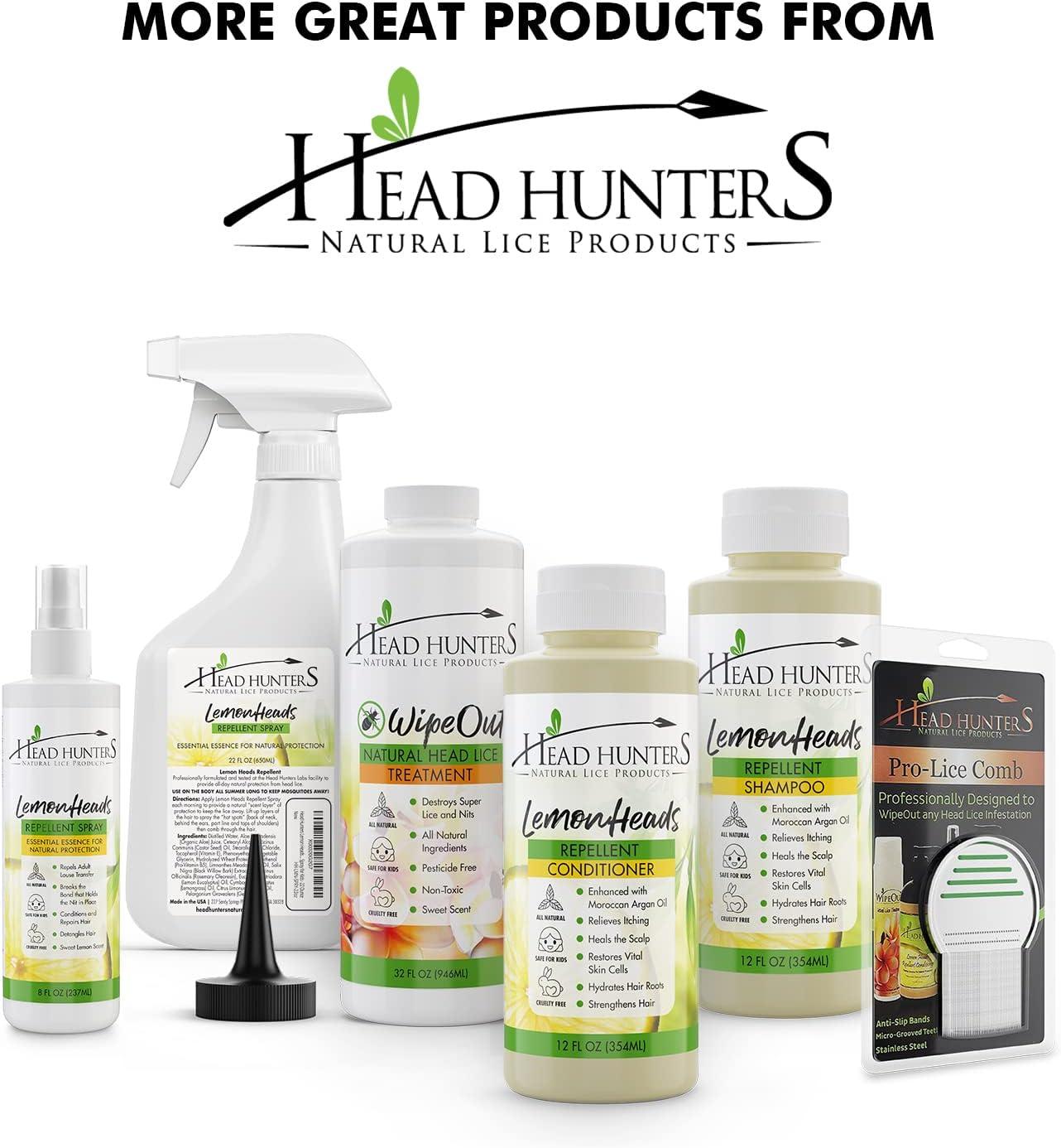 Head Hunters Natural Lice Treatment Kit - Extra Strength Shampoo ...