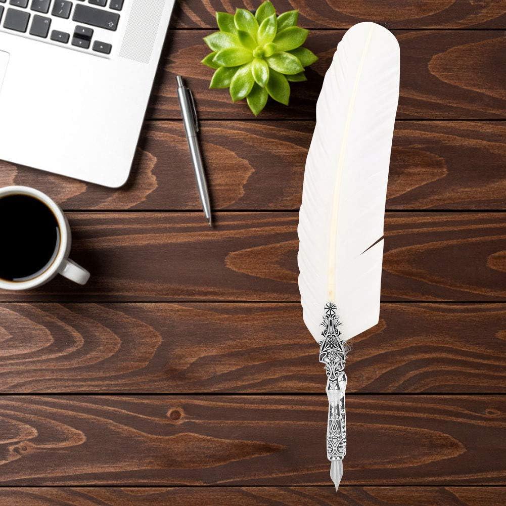 Ciglow Retro Feather Quill Calligraphy Pen Set with 5 Changeable Tips ...