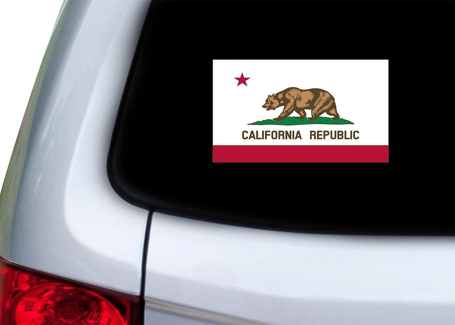 California State Flag Auto Decal CA Republic Bumper Sticker (3x5) | Buy ...