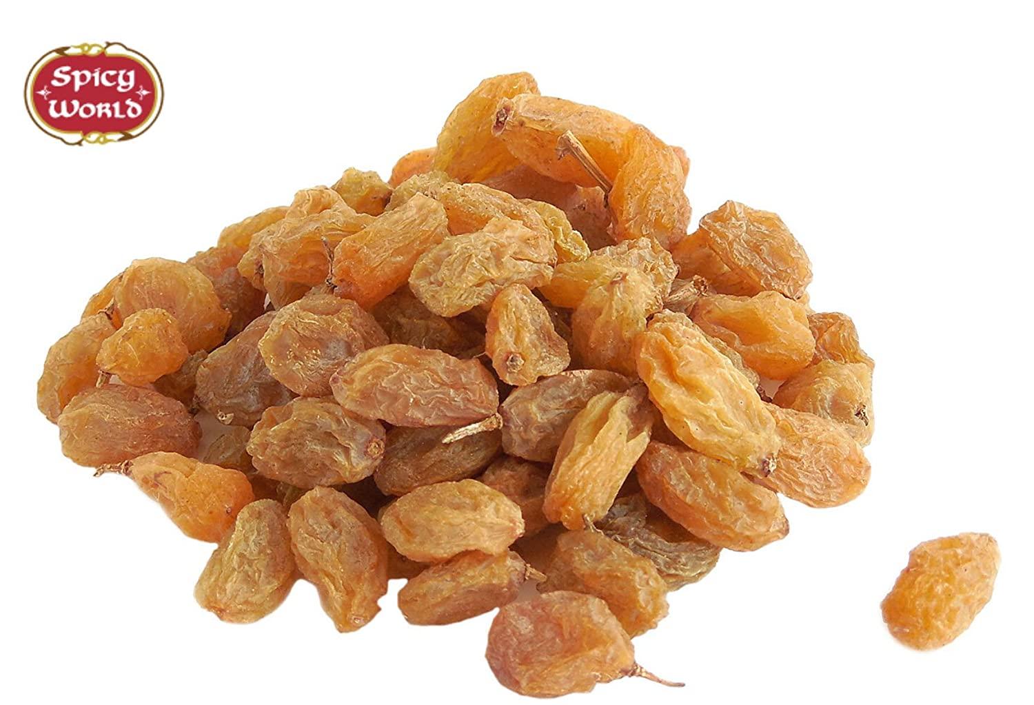 Spicy World Golden Raisins 2 LB Bag - Premium Seedless Sultanas from ...