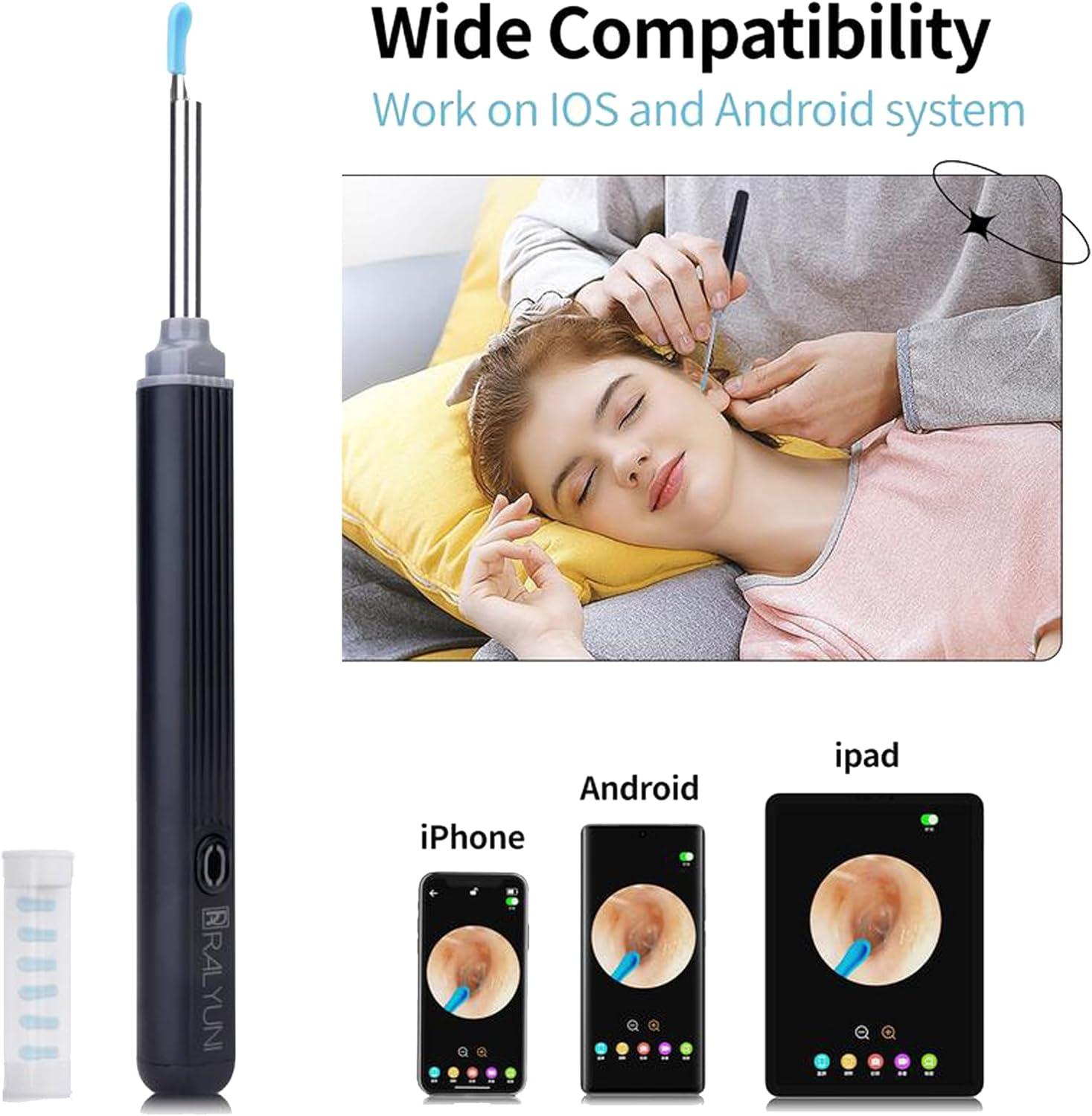 1080 HD Wireless Ear Wax Removal Camera Kit - Ear Wax Remover Tool with ...