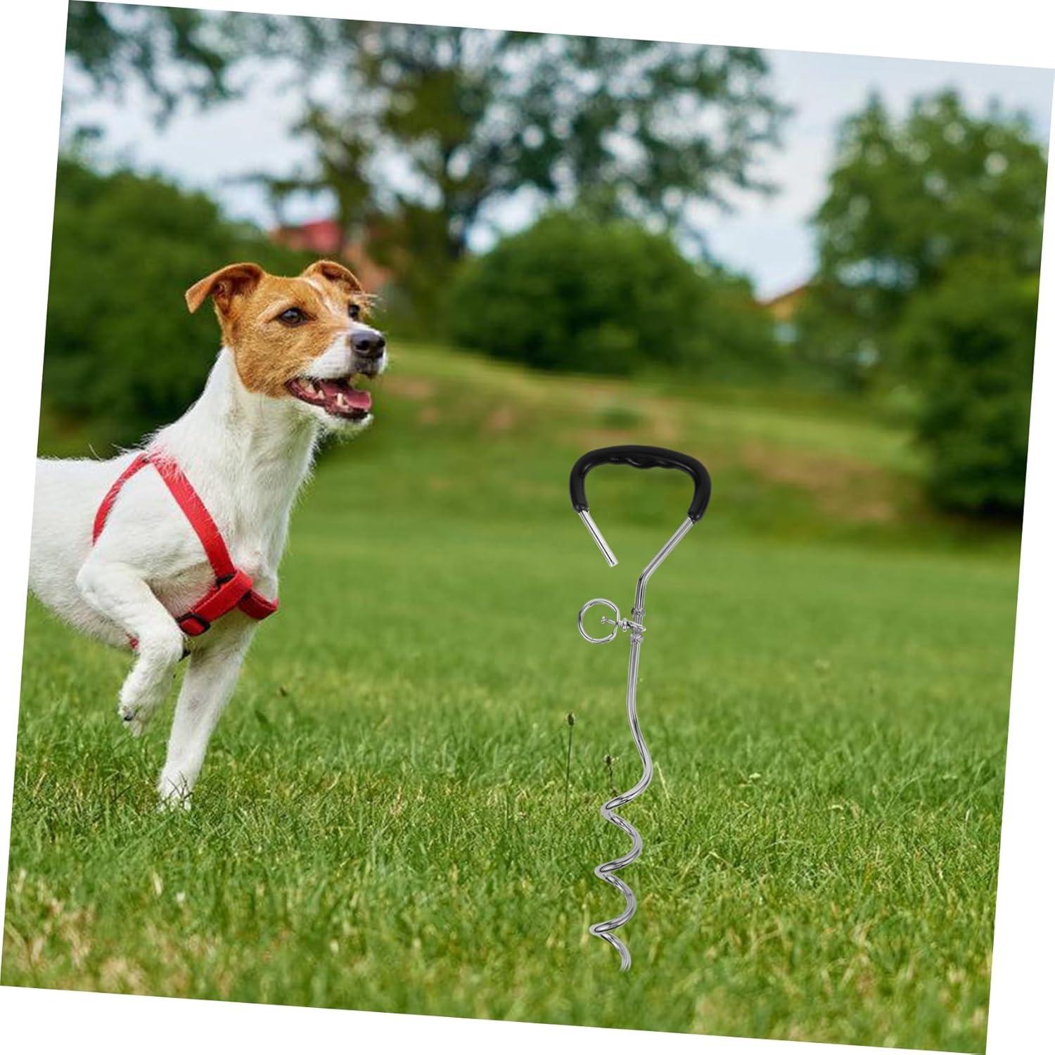 Milist Dogs Pile Floor Anchor: Durable Metal Spiral Dog Tie-Out Stake ...
