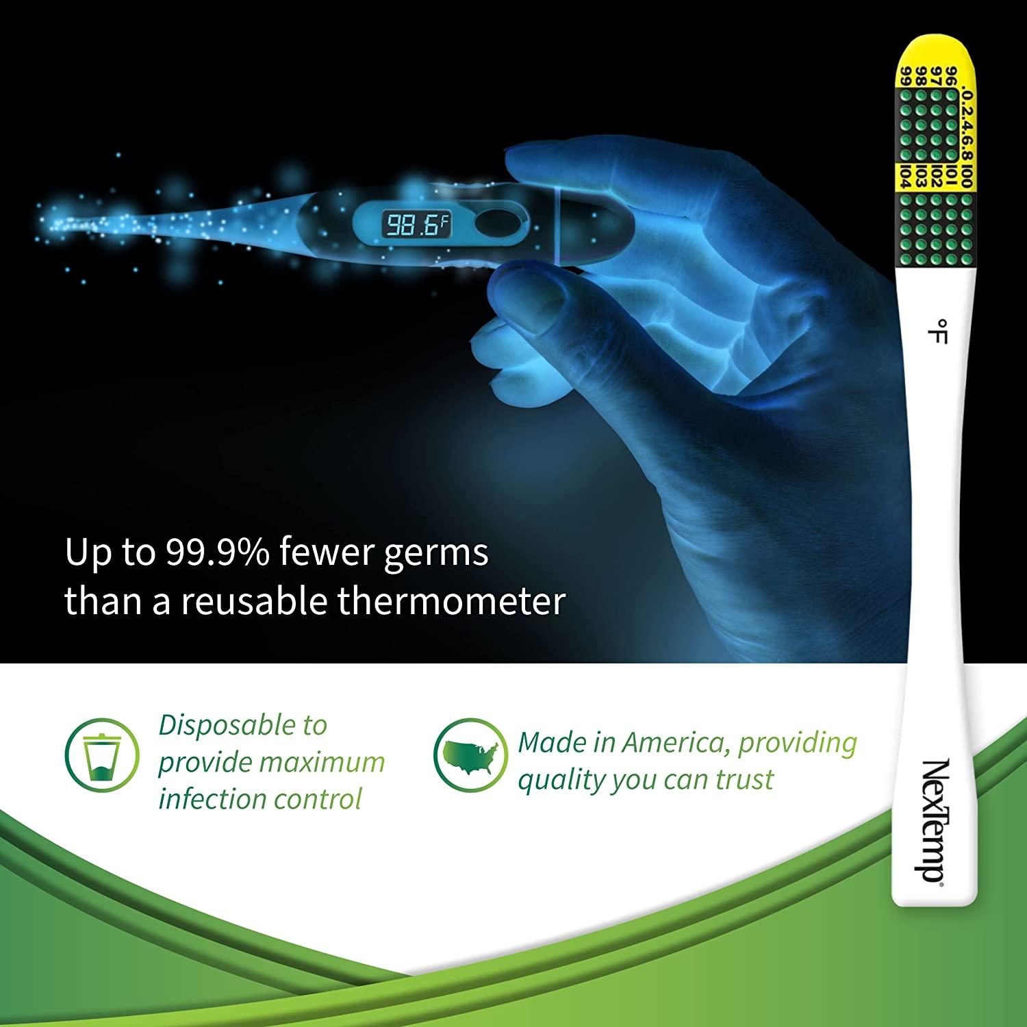 NexTemp Ultra Single-Use Thermometers 100-pack - Superior Accuracy ...