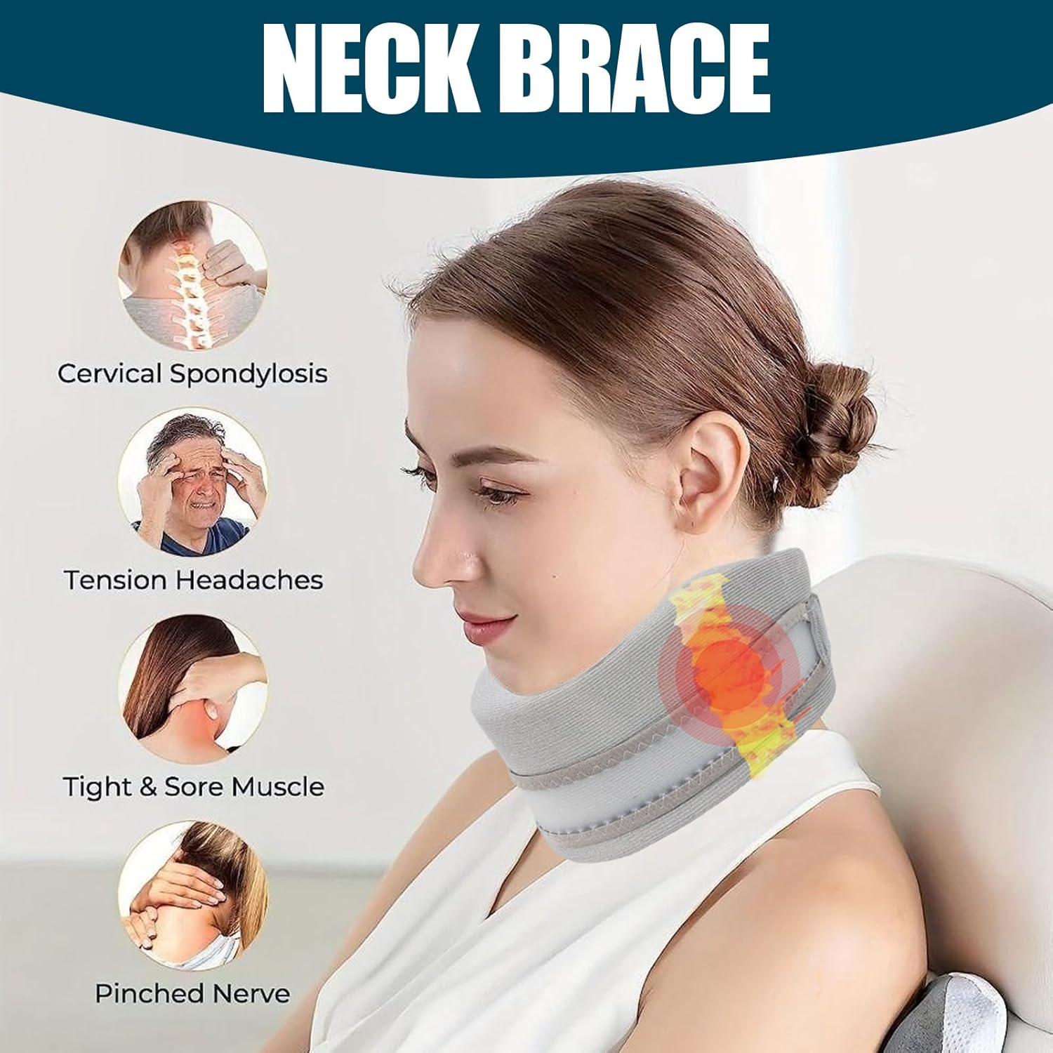 Buy Adjustable Neck Bandage for Sleeping | Soft Cervical Support for ...