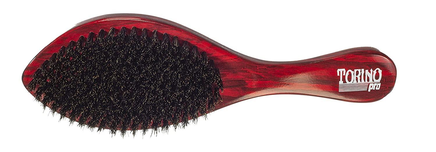 Torino Pro Wave Brush #11 - Medium Soft Curve 100% Boar Bristles for ...