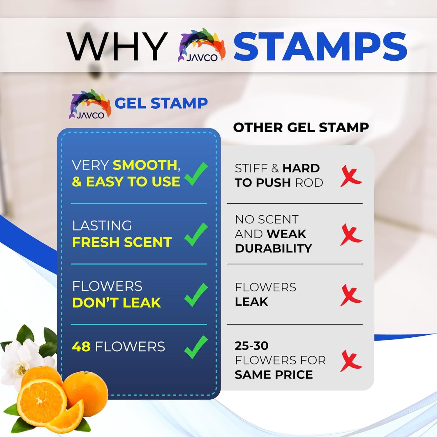 JAVCO -48 Flowers- Flower Toilet Gel Stamp | Toilet Scent Fresheners ...