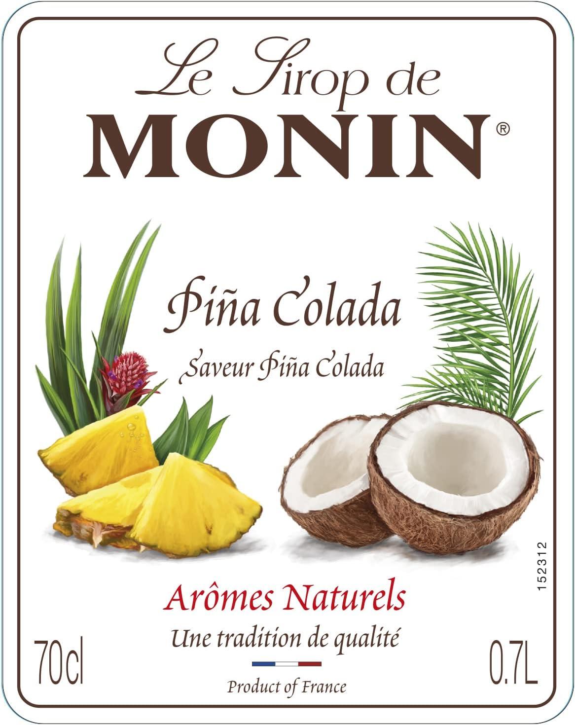 MONIN Premium Pina Colada Syrup 700ml - Vegan-Friendly, Allergen-Free ...
