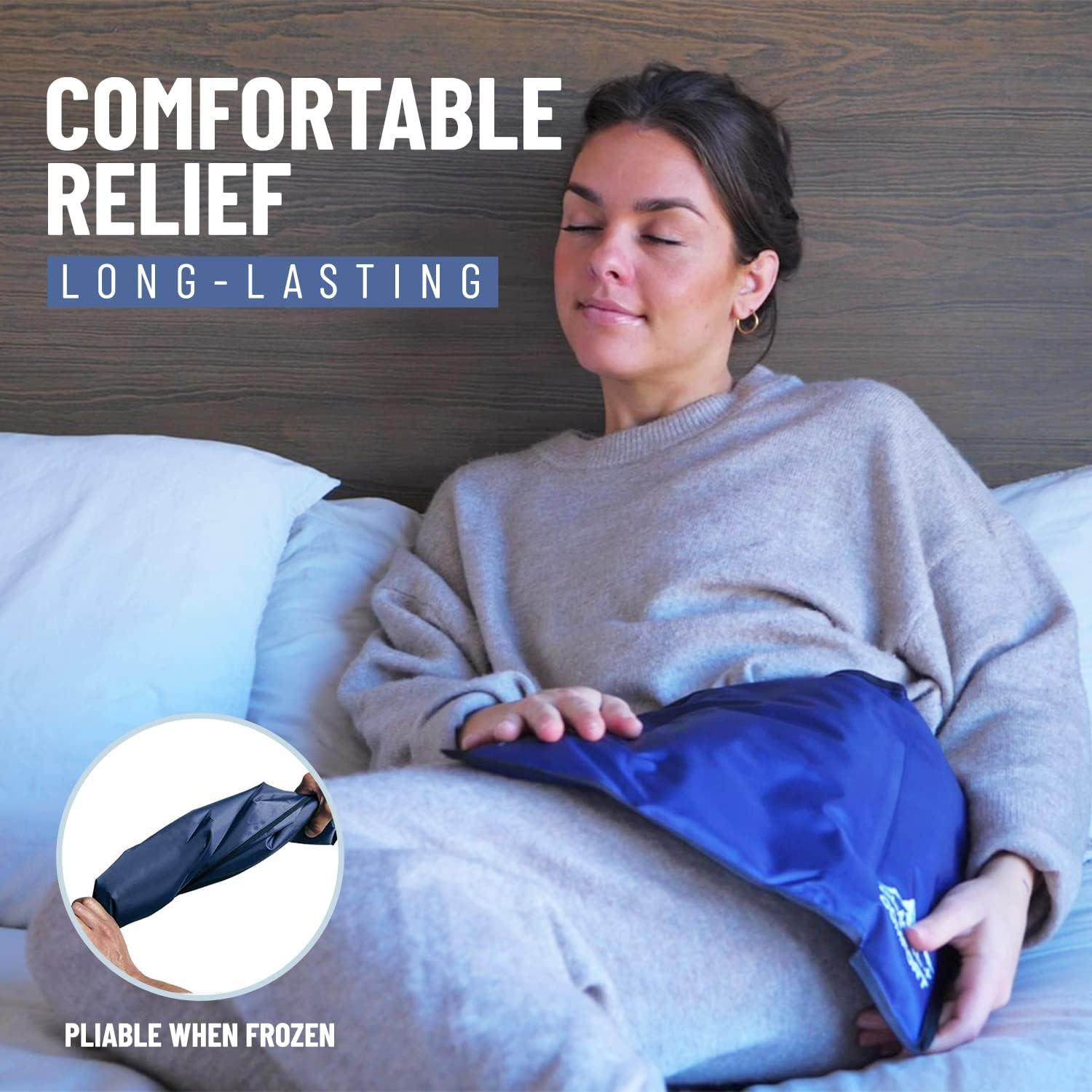 Glacial Comfort Gel Ice Pack - Large (15 x 11) for Back Pain, Hip, Knee ...