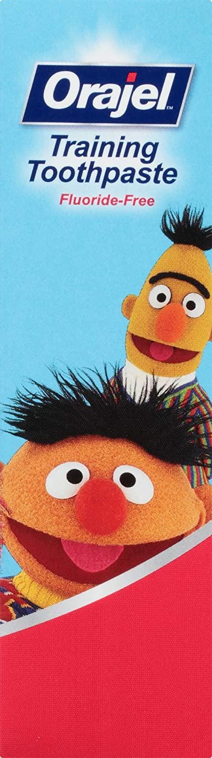 Orajel Elmo Fluoride-Free Training Toothpaste for Kids - Berry Flavor ...