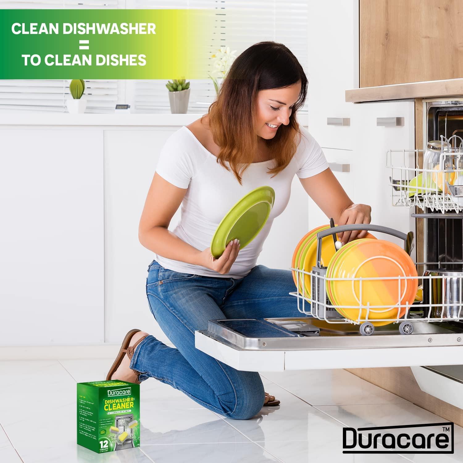 Duracare Dishwasher Cleaner Tablets - Removes Limescale, Hard Water ...