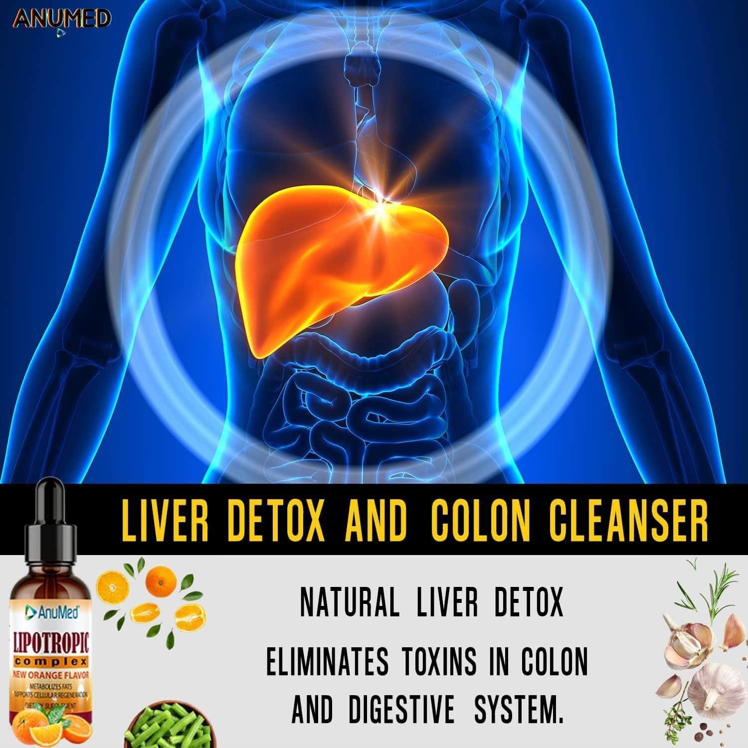 ANUMED Lipotropic Complex Liquid Drops with Vitamin B12, B6, Folic Acid ...