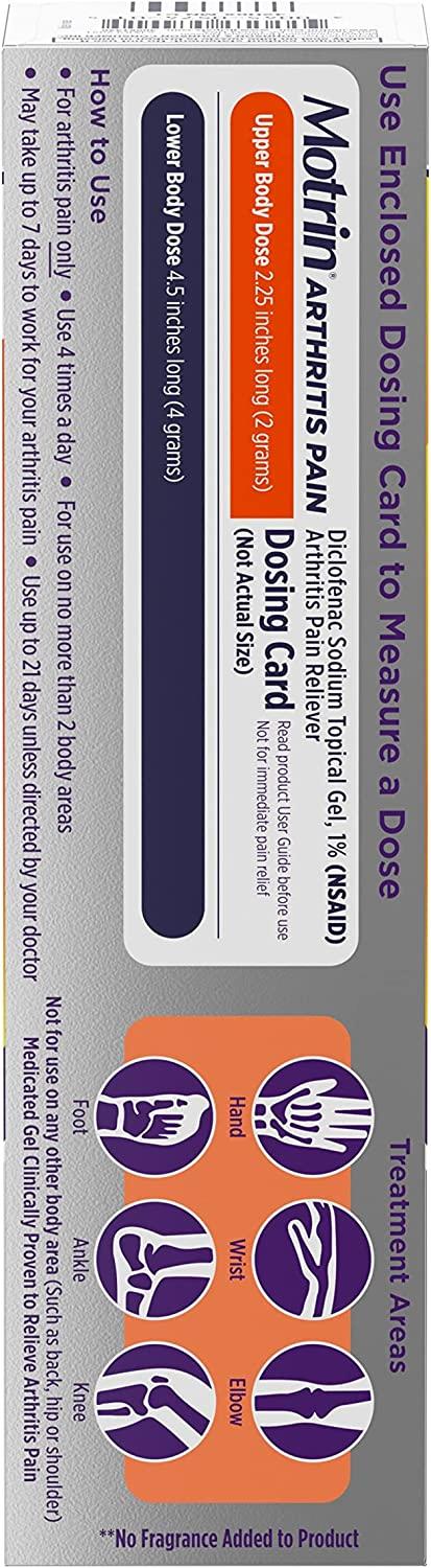 Motrin Arthritis Pain Relief Diclofenac Sodium Topical Gel 1% - Anti ...