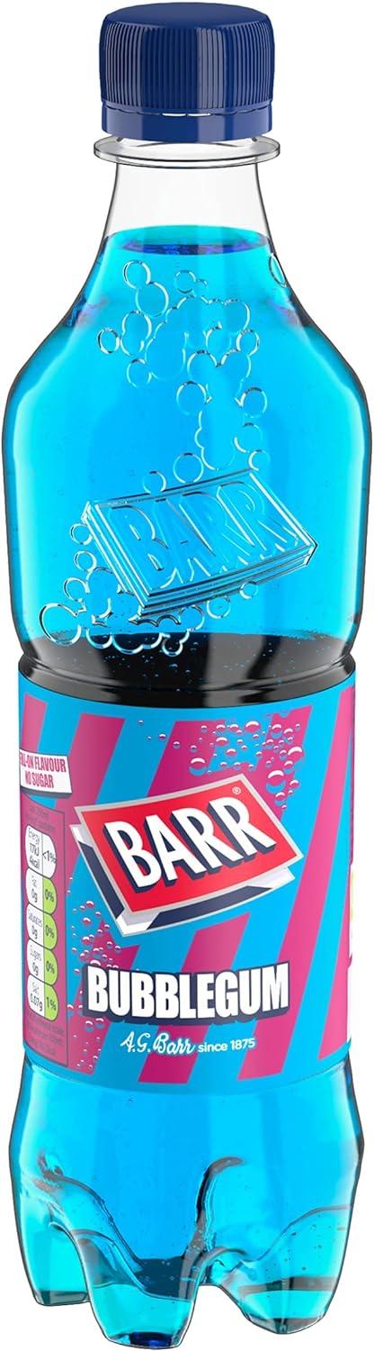 BARR Blue Bubblegum Fizzy Drink - No Sugar 500ml | 12 Bottles | Buy Now ...