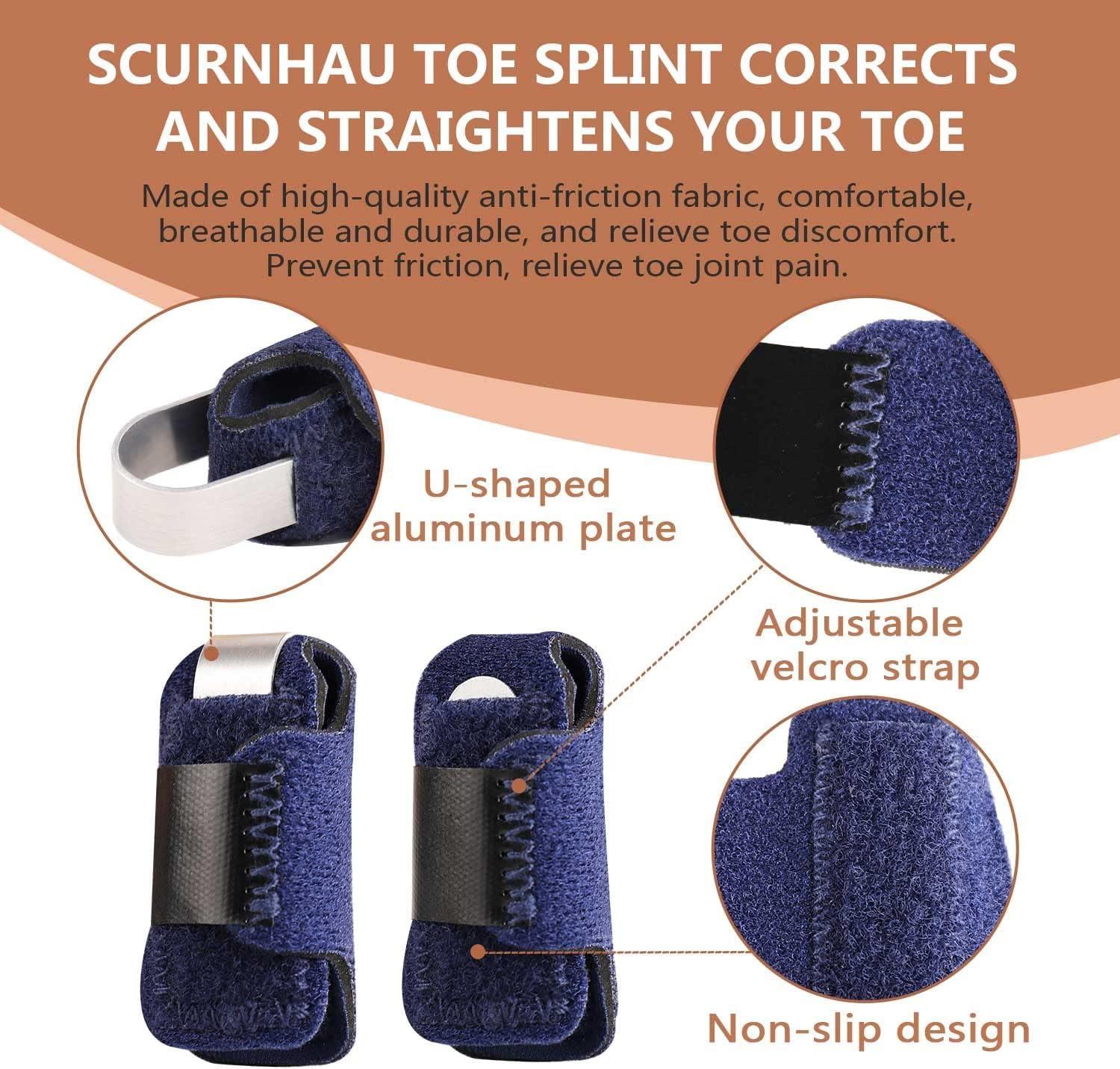 Adjustable Toe Splint Straightener - 1 Pair for Toe Pain Relief | Buy ...