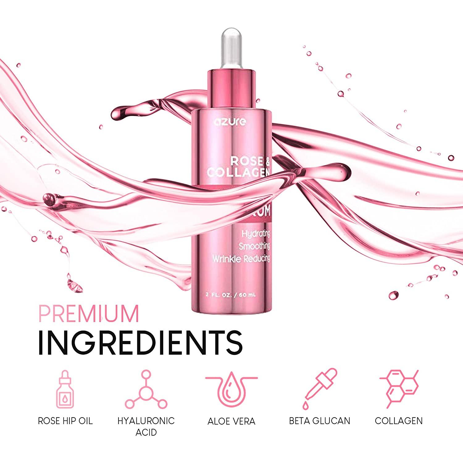 AZURE Rose & Collagen Revitalizing Eye Serum - Hydrating & Smoothing ...