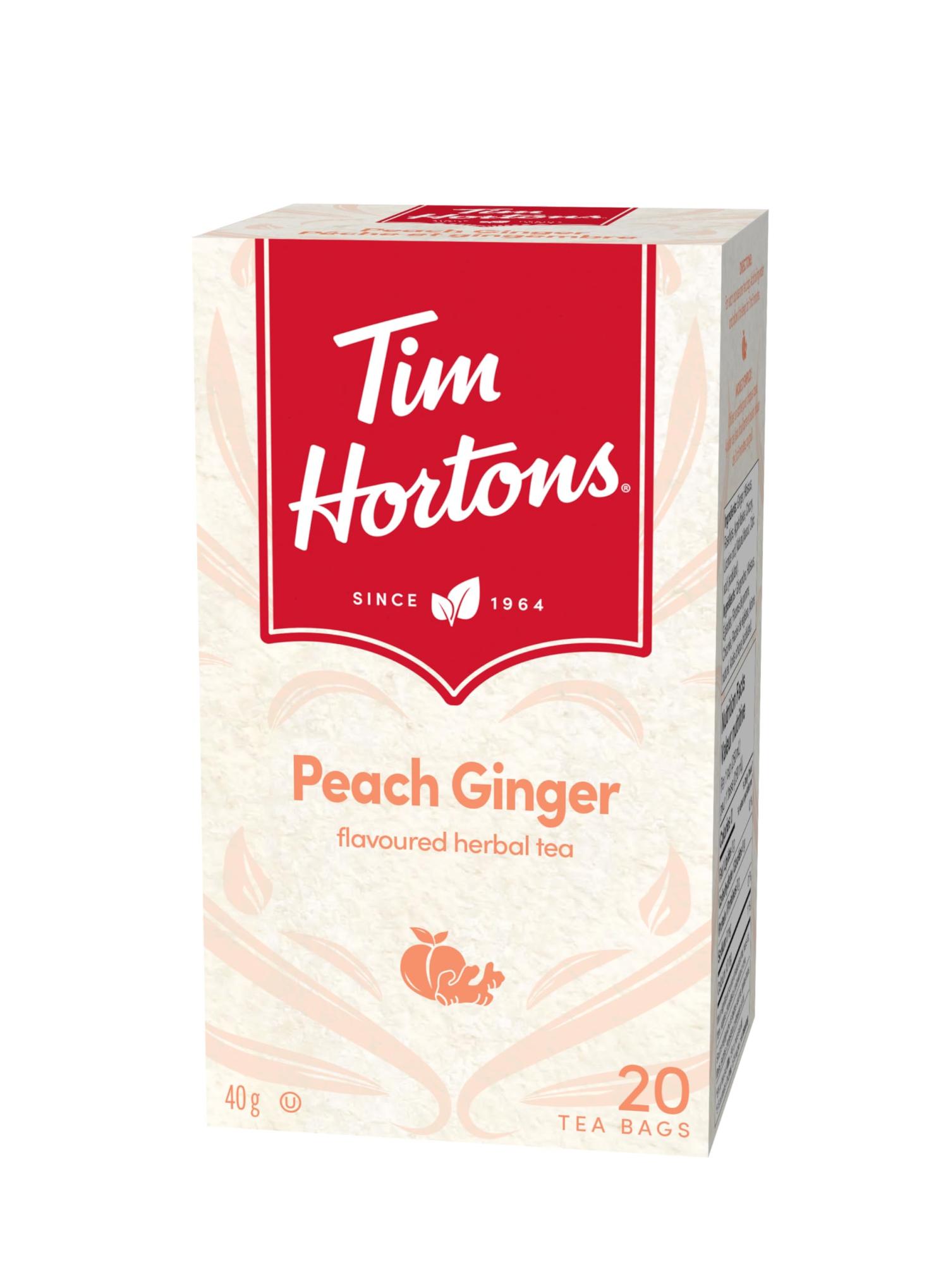 Tim Hortons Peach Ginger Tea Bags Flavoured Herbal Tea 20 Count | Buy ...