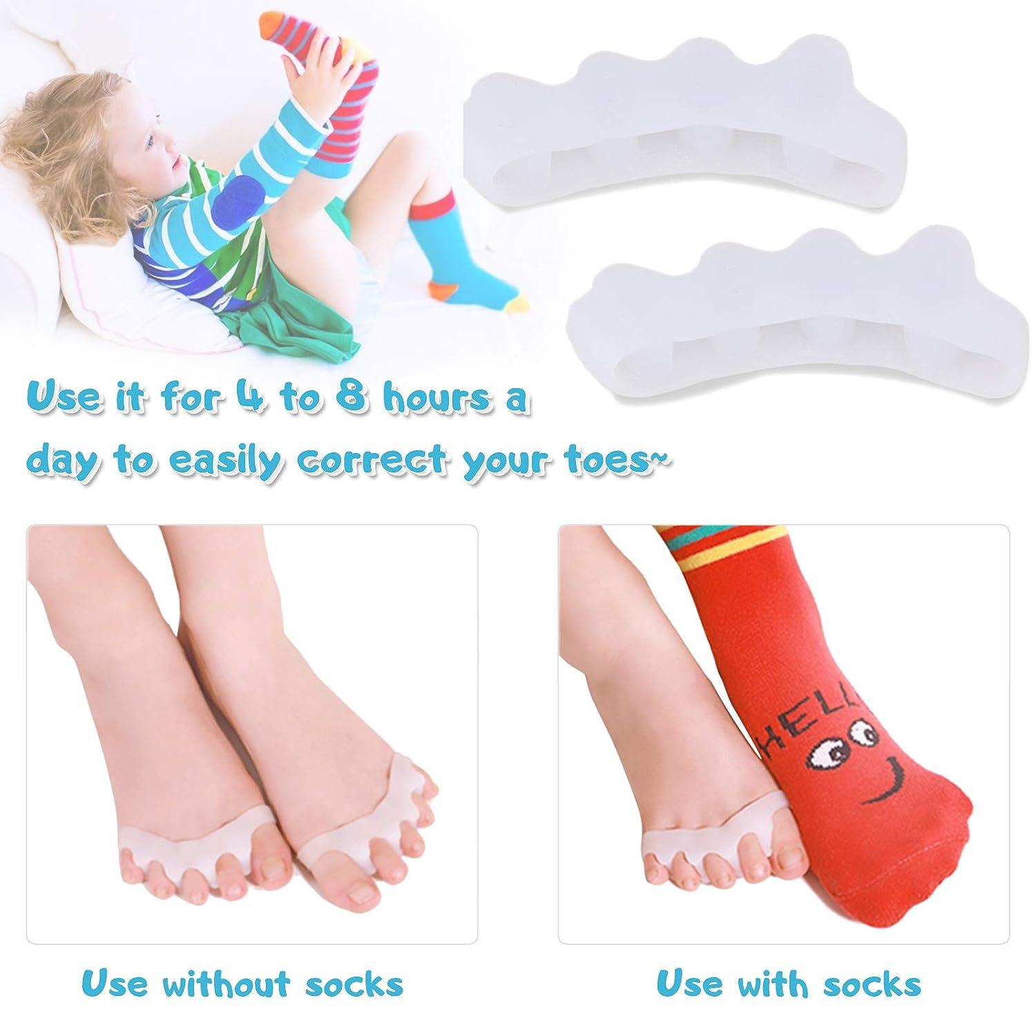 ERSANLI Children's Gel Toe Separator & Bunion Corrector - White, 2 Pcs ...