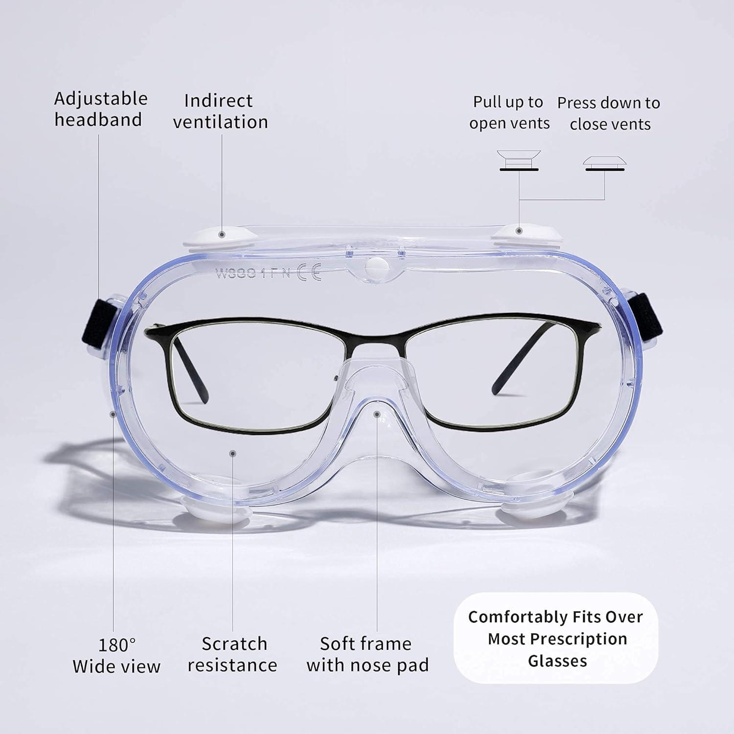 WSGG Medical Safety Goggles for Men and Women - FDA Registered Anti-Fog ...