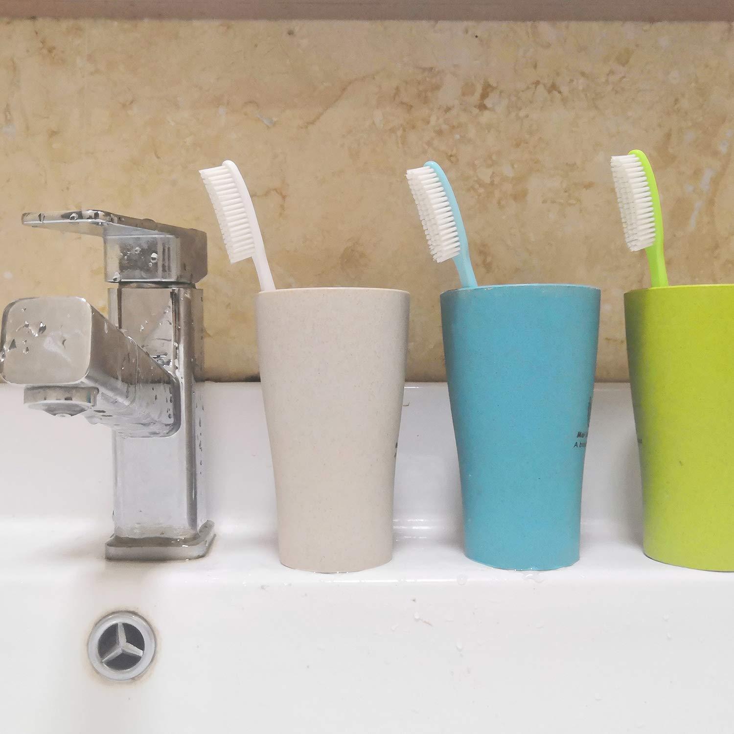 EasyHonor Huge Head Toothbrush 4 Pack - BPA Free with White Hard ...