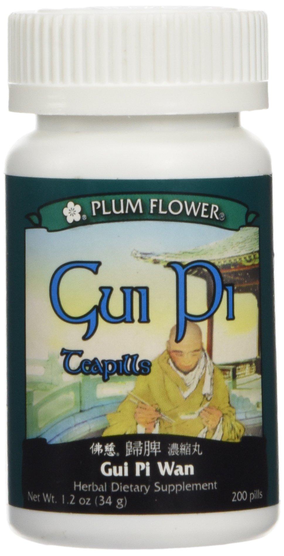 Plum Flower Chinese Tea Gui Pi Wan 200 CT - Traditional Herbal Remedy ...