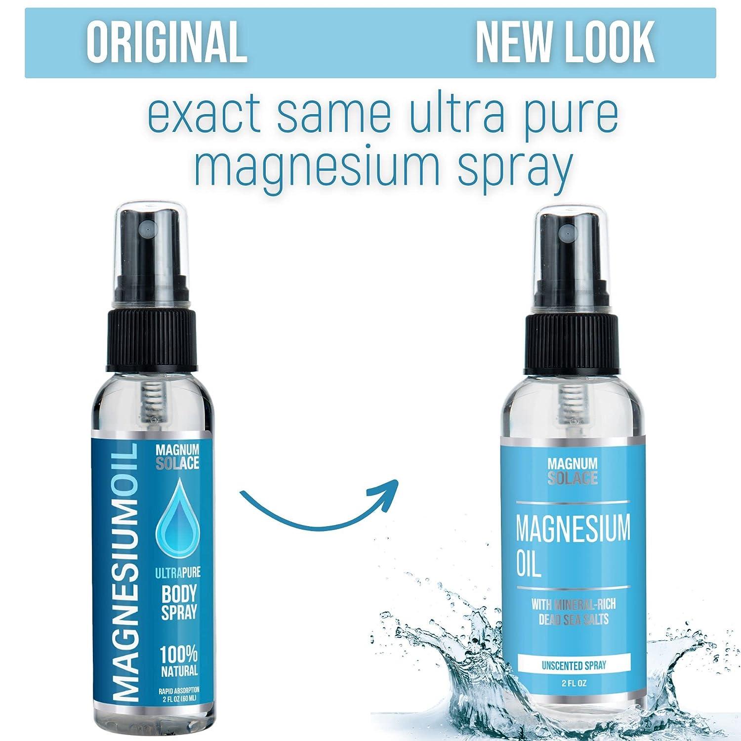 Organic Magnesium Oil Spray with Dead Sea Salt | Pure & Potent Formula ...