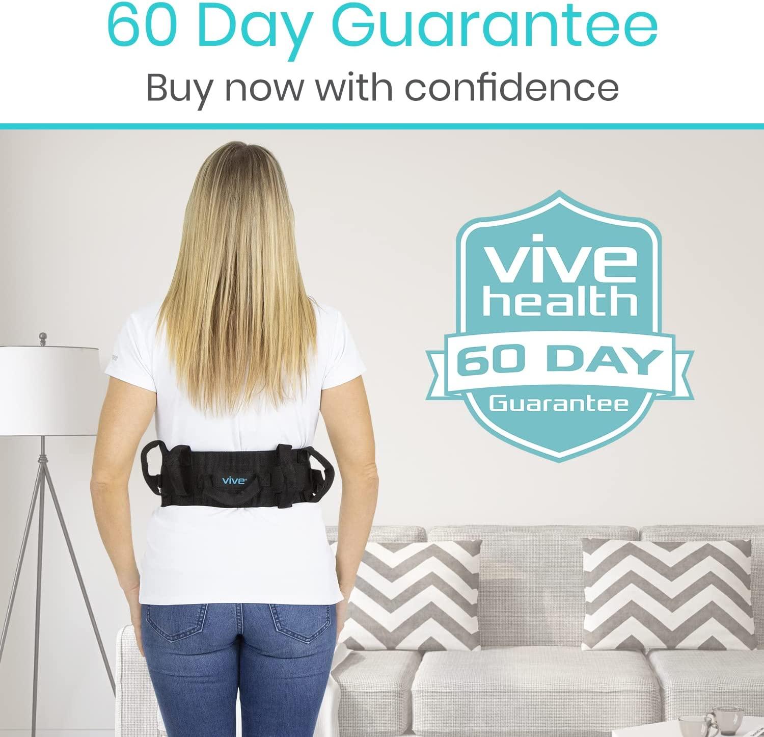 Vive Transfer Belt with Handles - Medical Nursing Safety Gait Patient ...