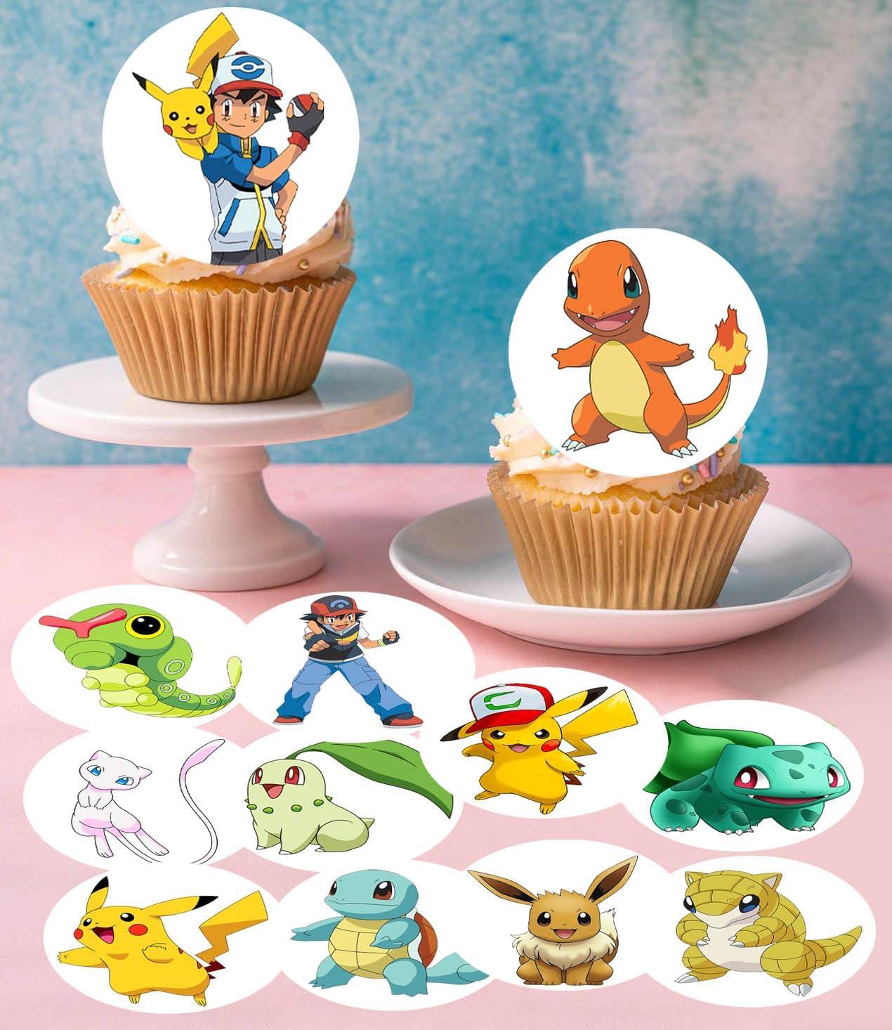 Pre-Cut Pokemon 2A Edible Stand up Wafer Paper Cupcake Toppers Cake ...