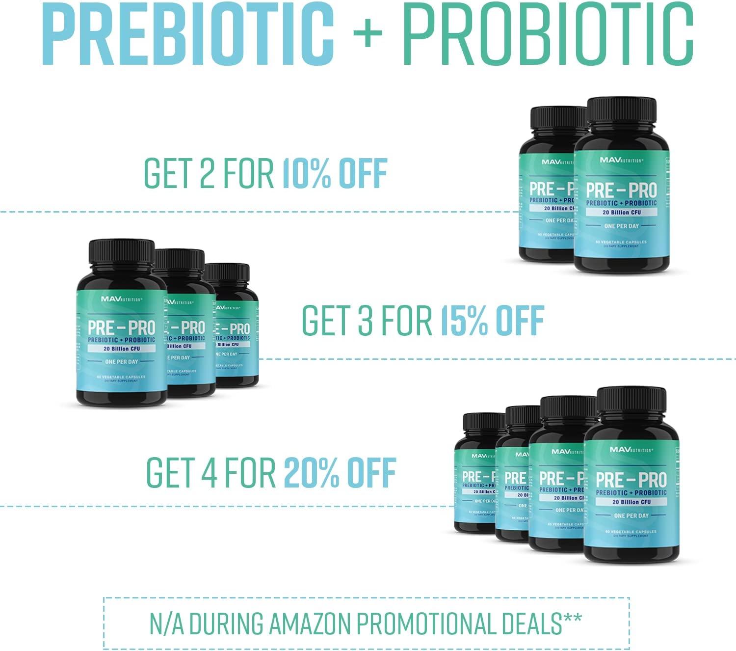 Synbiotic Probiotic & Prebiotic Capsules for Digestive Health ...